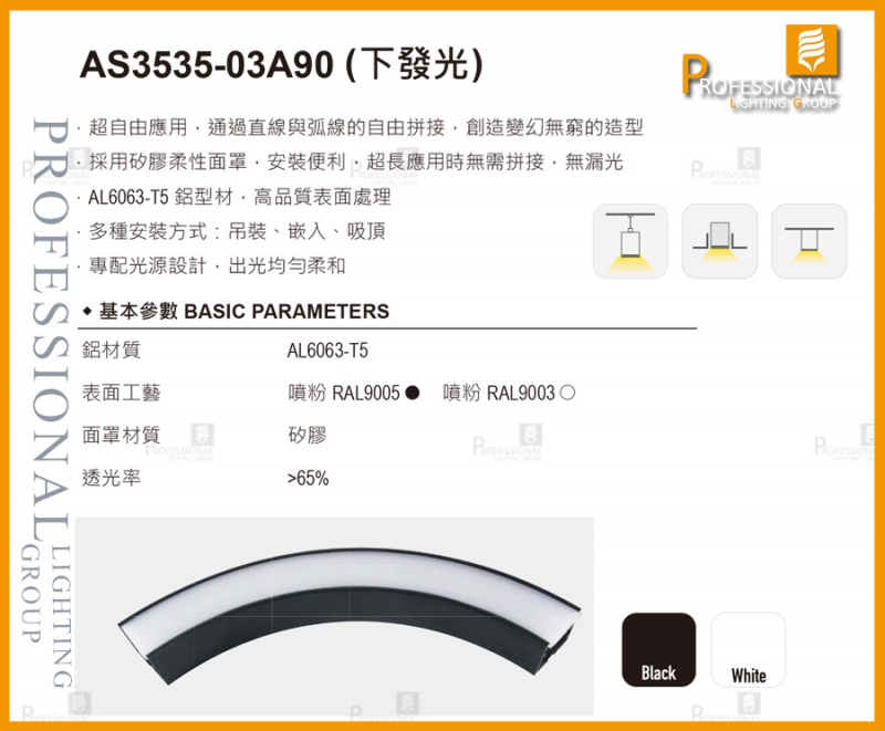 產品明細∣Professional Lighting Group-PLG精品燈飾∣LED燈具∣照明設備∣線型燈∣商空照明